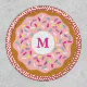 Pick Any Color Monogram Pink Donut Patch | Zazzle