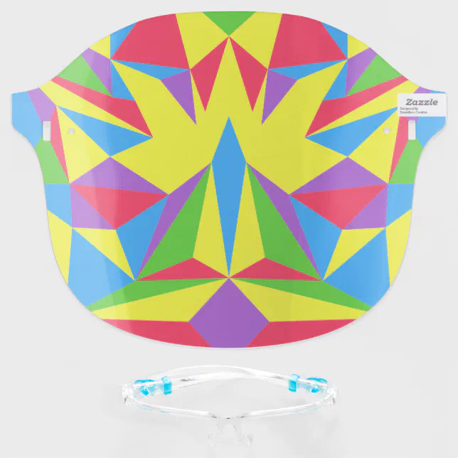 Pick Any Colorful Geometric Abstract Pattern Face Shield | Zazzle