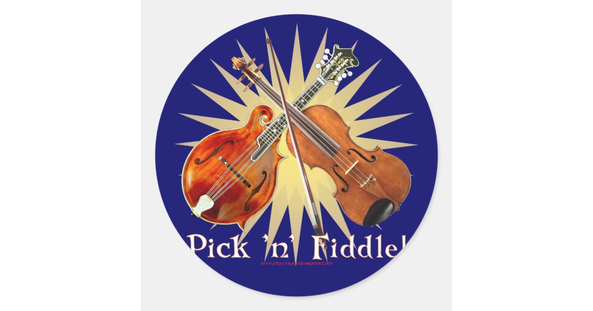 Pick 'n' Fiddle 2 Classic Round Sticker | Zazzle