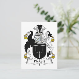 Pickett Family Crest Postcard | Zazzle