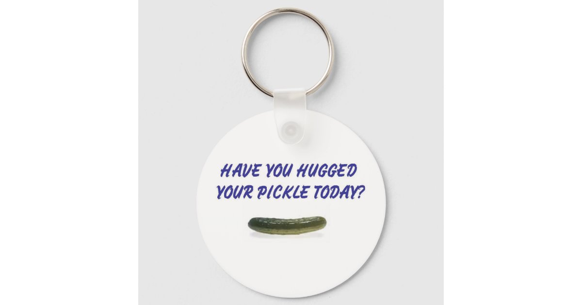 PICKLE HUG KEYCHAIN | Zazzle