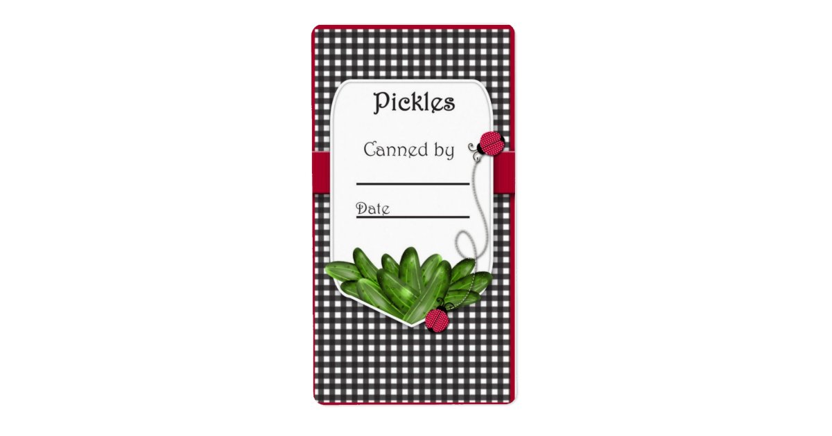 Pickle Jar Lable Label | Zazzle