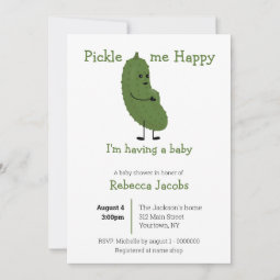 Pickle me happy Baby Shower Invitation | Zazzle