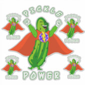Pickle Power Pickleball Super Hero Sticker | Zazzle
