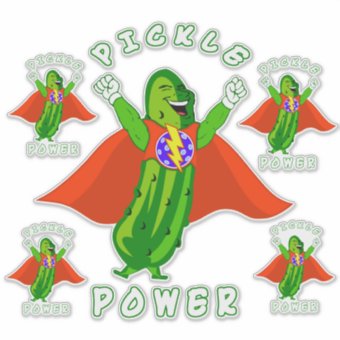 Pickle Power Pickleball Super Hero Sticker | Zazzle