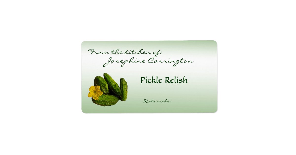 Pickle Relish Canning Labels | Zazzle