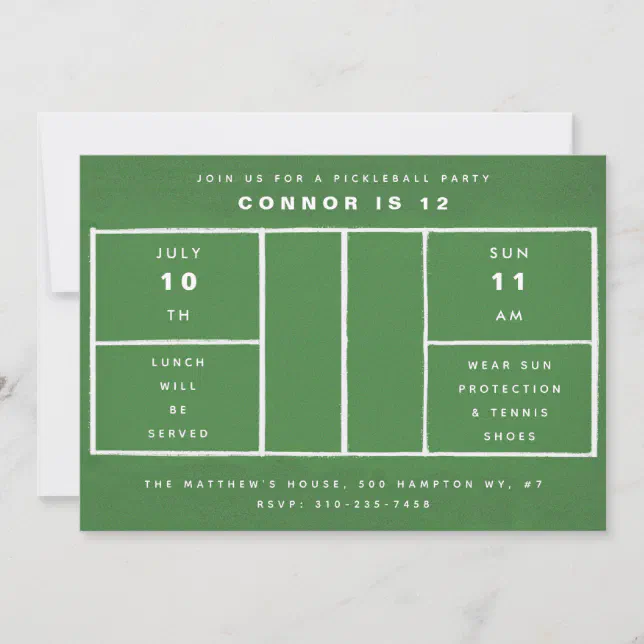 Pickleball Birthday Party Invitation | Zazzle