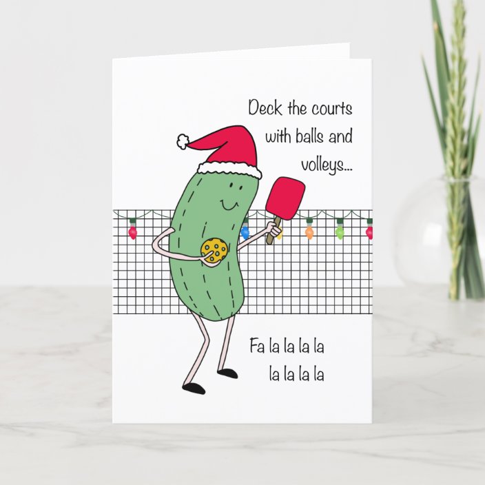 Pickleball CHristmas Holiday Card | Zazzle.com