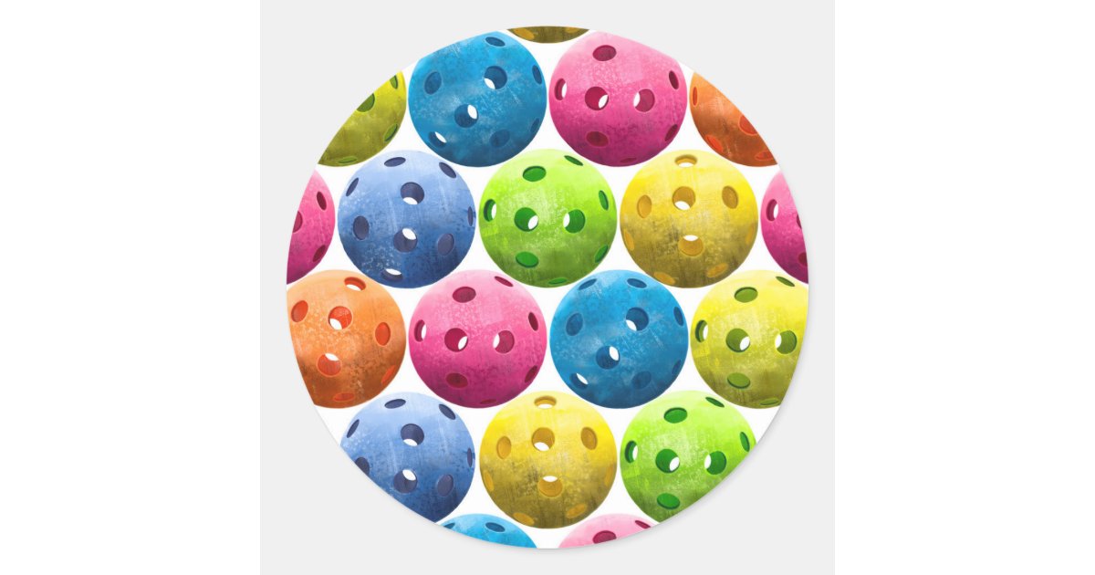 Pickleball Classic Round Sticker | Zazzle
