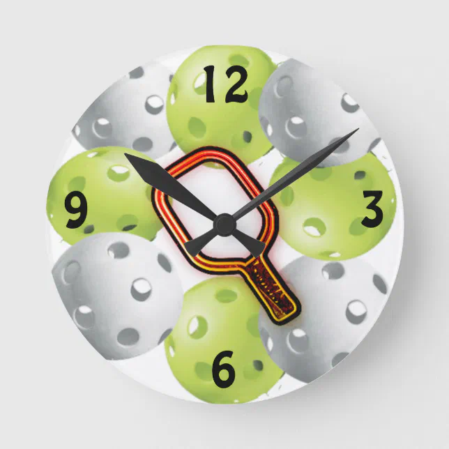 Pickleball clock (medium) | Zazzle