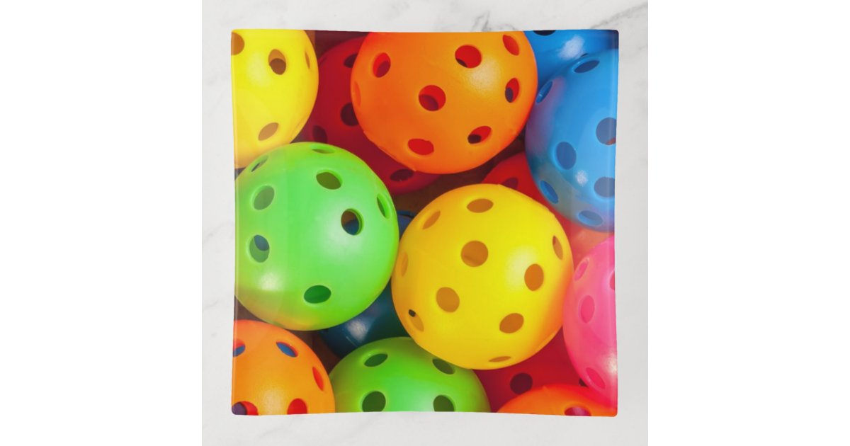 Pickleball Colorful Trinket Tray | Zazzle