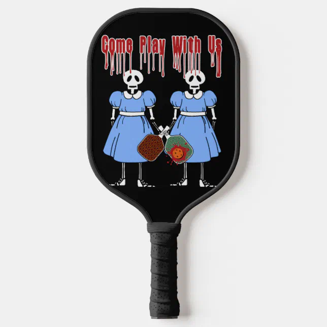 Pickleball Come Play with Us Horror Movie Twins Pickleball Paddle | Zazzle