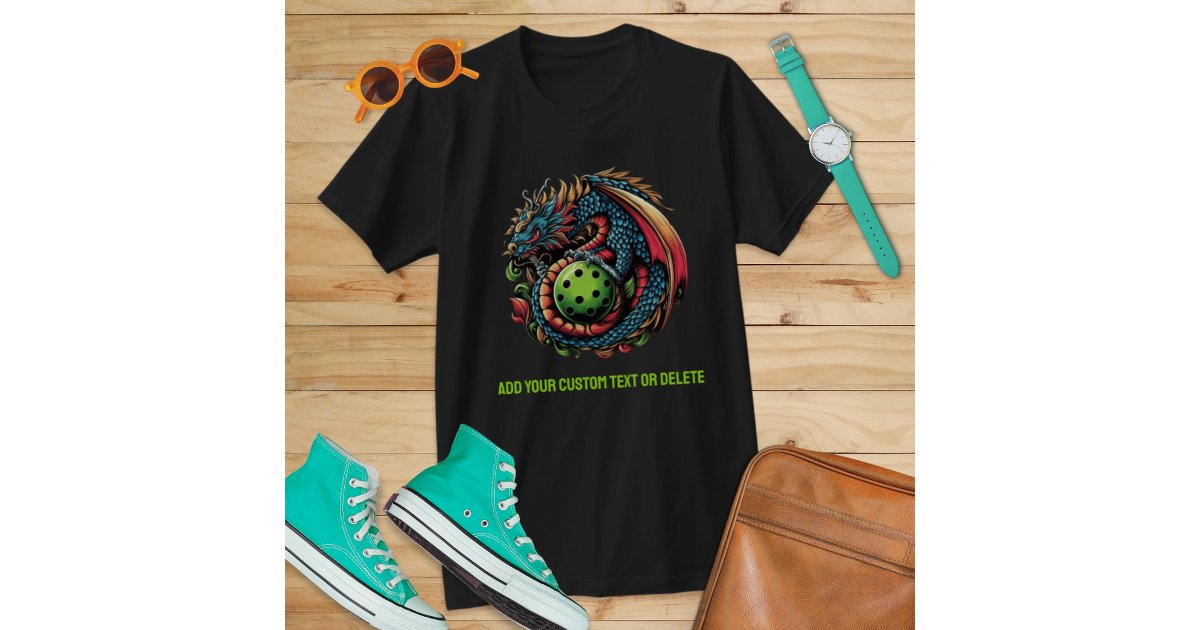 Pickleball Dragon For Paddleball Players Best Gift T-Shirt | Zazzle