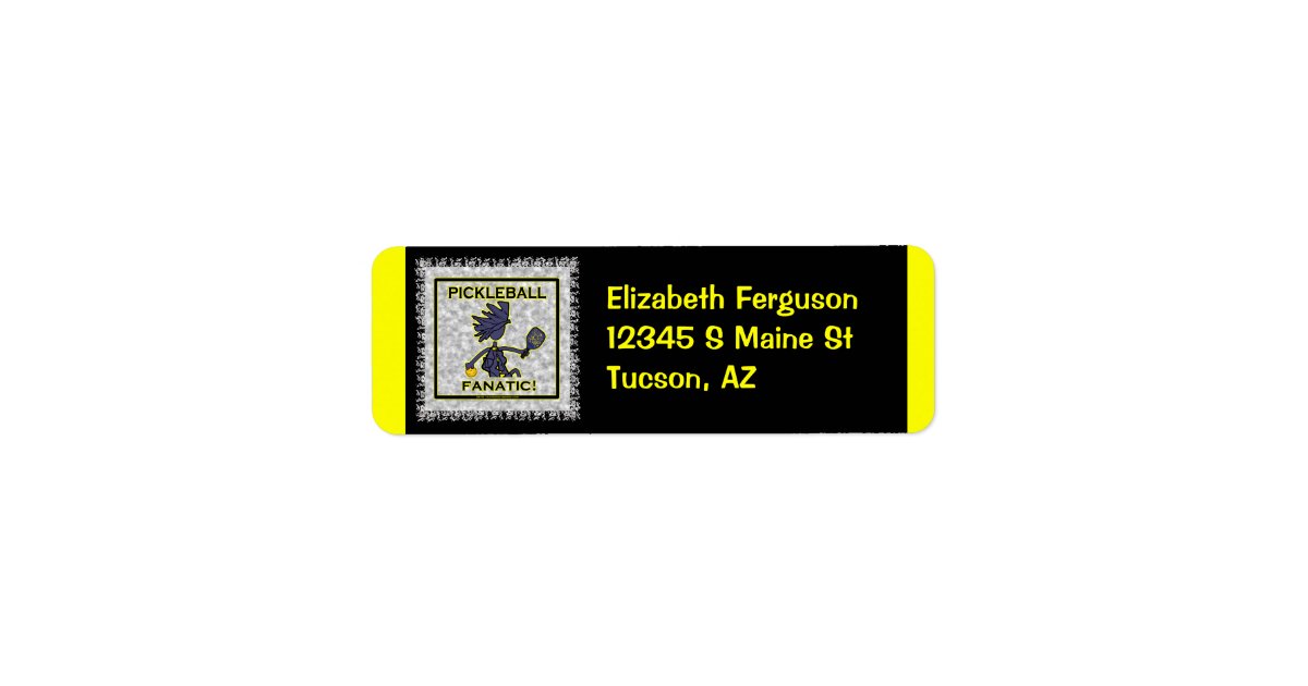 Pickleball Fanatic Label | Zazzle