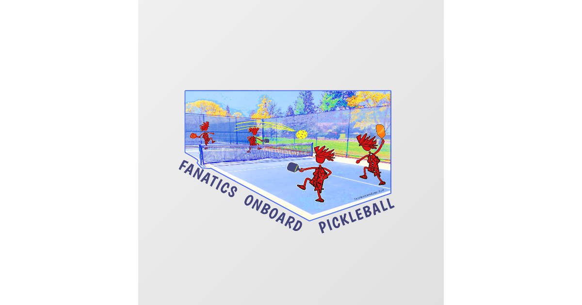 PICKLEBALL FANATICS ONBOARD Window Cling | Zazzle