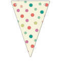 Pickleball! Fun Colorful Pattern Bunting Flags | Zazzle