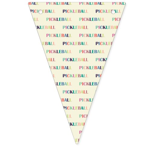 Pickleball! Fun Colorful Pattern Bunting Flags | Zazzle