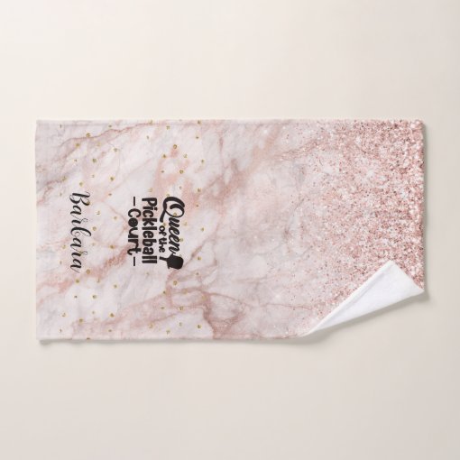 PIckleball Gal Queen of the Court Hand Towel | Zazzle