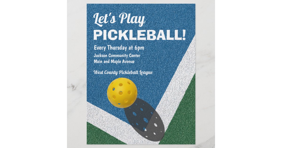 Pickleball Games Advertising Flyer | Zazzle