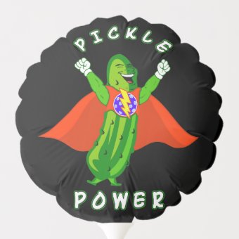 Pickleball Gift Super Hero Pickle Power Balloon | Zazzle