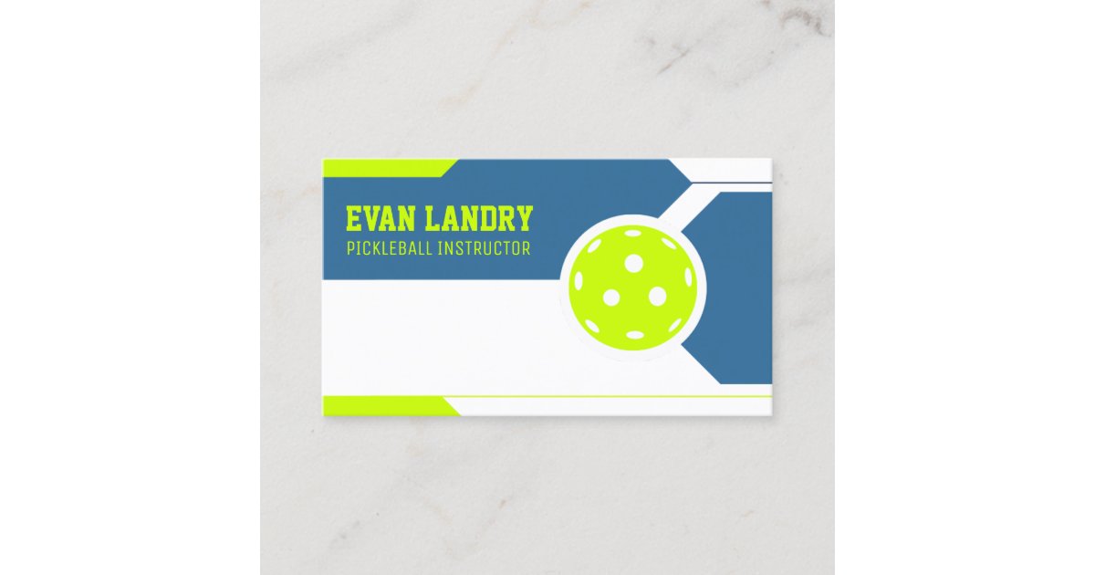 Pickleball Instructor Business Card | Zazzle