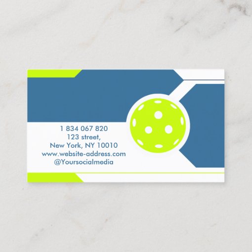 Pickleball Instructor Business Card | Zazzle