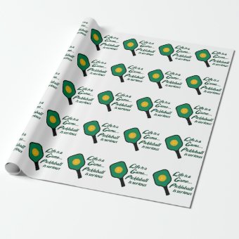 Pickleball is Serious Wrapping Paper | Zazzle
