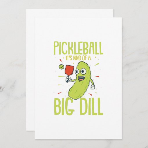 Pickleball It's Kind Of A Big Dill Fun Pun Gift Announcement | Zazzle