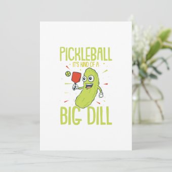 Pickleball It's Kind Of A Big Dill Fun Pun Gift Announcement | Zazzle