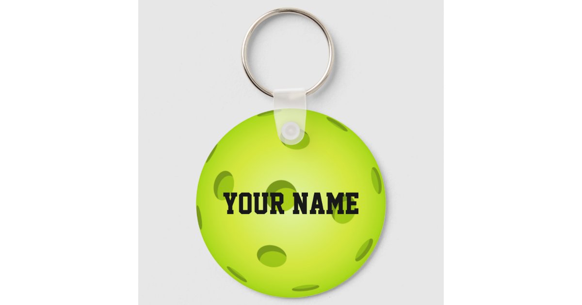 Pickleball Keychain - CUSTOM NAME | Zazzle