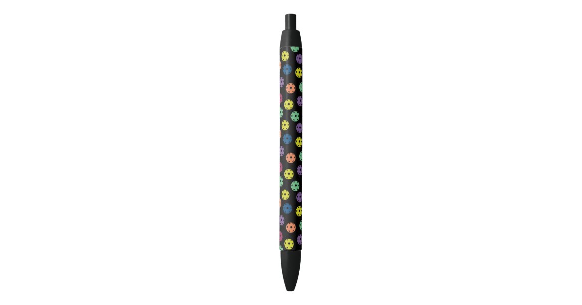 Pickleball - mix on black background pen | Zazzle