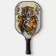 PICKLEBALL PADDLE TIGER WITH FLAMES DIY INITIAL | Zazzle