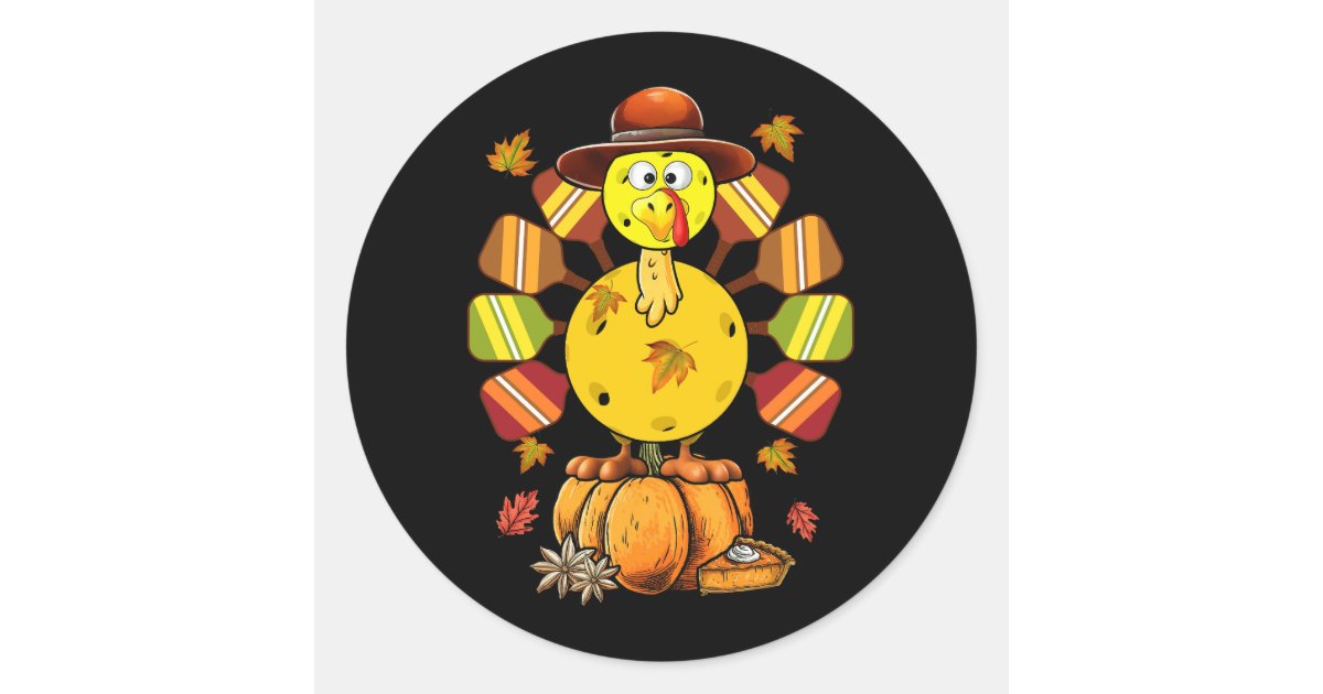 Pickleball Paddle Turkey Pilgrim Thanksgiving Golf Classic Round ...