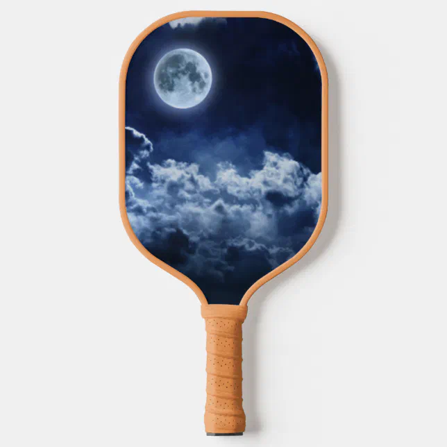PICKLEBALL PADDLE WITH STORM CLOUDS CUSTOM INITIAL | Zazzle