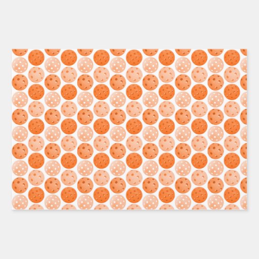Pickleball Paddles, Orange Pickleball Balls, Blue Wrapping Paper Sheets ...