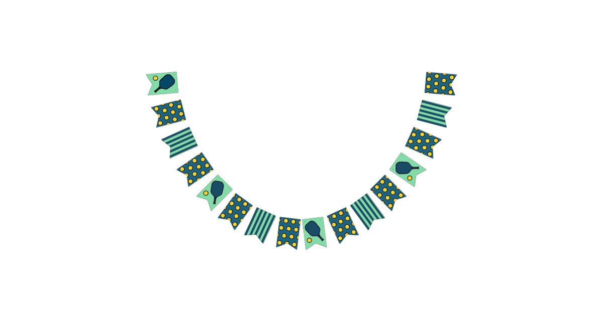 Pickleball Party Bunting Flags | Zazzle