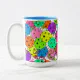 Pickleball Party Confetti and Pickleball Balloons Two-Tone Coffee Mug ...