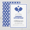 Pickleball Party Paddles Blue White Custom Invitation | Zazzle