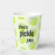 Pickleball Party Pickle Juice Custom Green Paper Cups | Zazzle