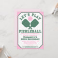 Pickleball Party Sports Paddles Invitation | Zazzle