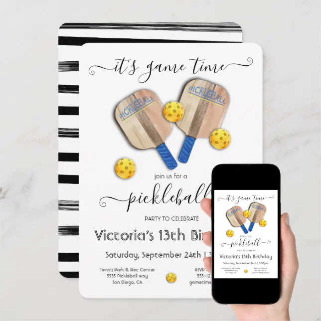 Pickleball Party Tournament Invitation | Zazzle