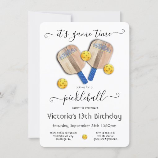 Pickleball Party Tournament Invitation | Zazzle