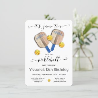 Pickleball Party Tournament Invitation | Zazzle