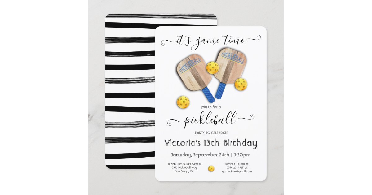 Pickleball Party Tournament Invitation | Zazzle