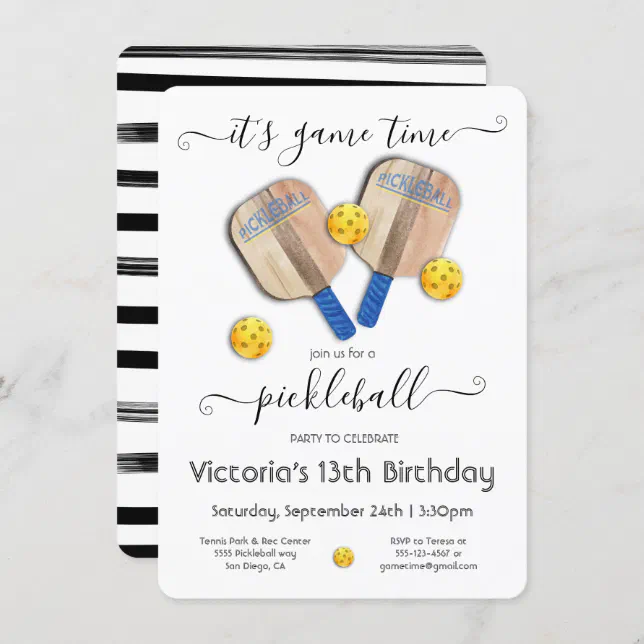 Pickleball Party Tournament Invitation | Zazzle