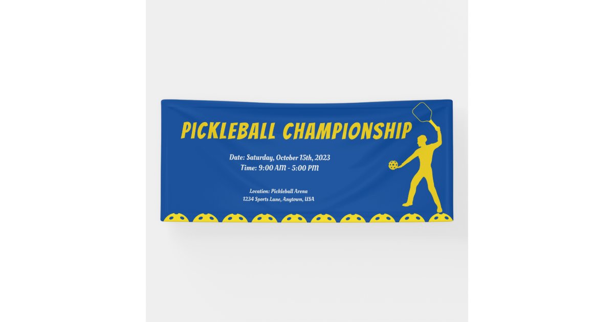 Pickleball Passion Event Display Banner | Zazzle