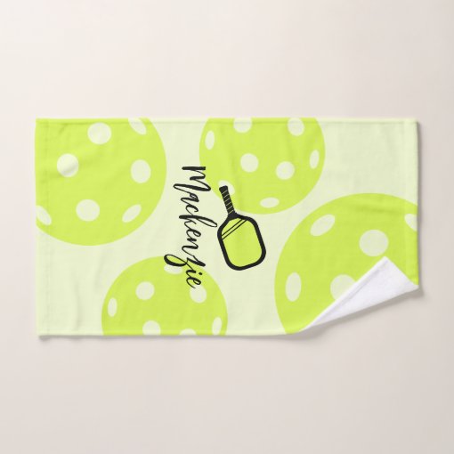 Pickleball Personalized Gear Bright Hand Towel | Zazzle