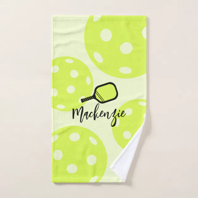 Pickleball Personalized Gear Bright Hand Towel | Zazzle