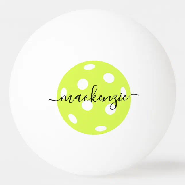 Pickleball Personalized Script Name Ping Pong Ball | Zazzle
