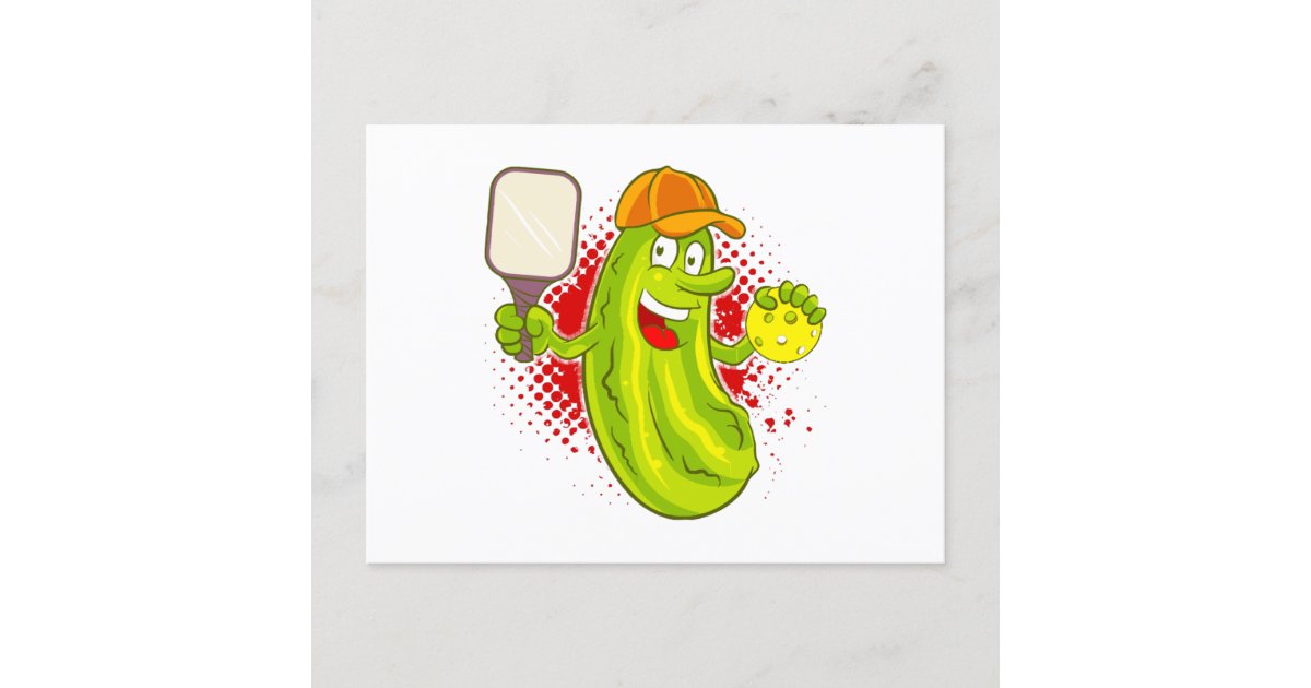 Pickleball Pickle Player Postcard | Zazzle